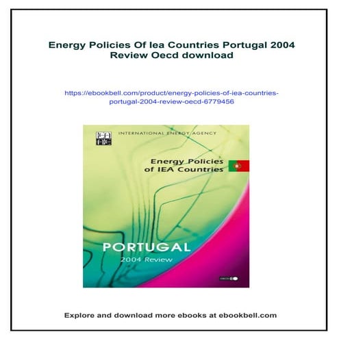 Energy Policies Of Iea Countries Portugal 2004 Review Oecd | PDF
