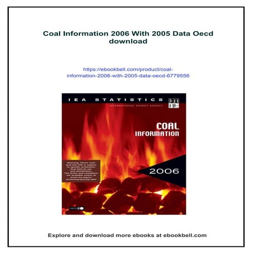 Coal Information 2006 With 2005 Data Oecd | PDF