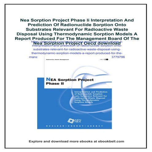 Nea Sorption Project Phase Ii Interpretation And Prediction Of ...