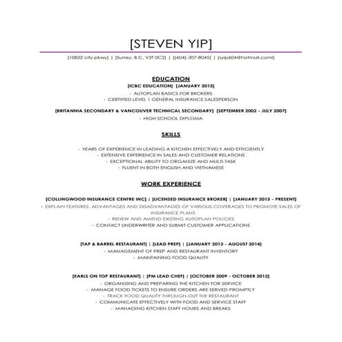 STEVEN YIP'S RESUME | PDF