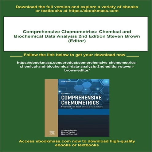 Comprehensive Chemometrics: Chemical and Biochemical Data Analysis 2nd ...