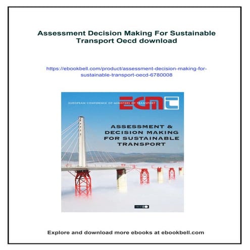 Assessment Decision Making For Sustainable Transport Oecd | PDF