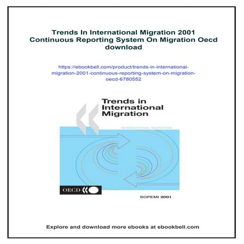 Trends In International Migration 2001 Continuous Reporting System On Migration Oecd | PDF