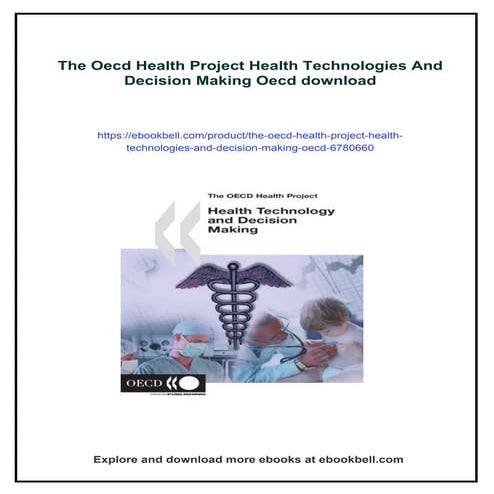 The Oecd Health Project Health Technologies And Decision Making Oecd | PDF