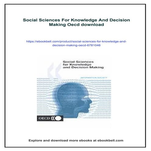 Social Sciences For Knowledge And Decision Making Oecd | PDF