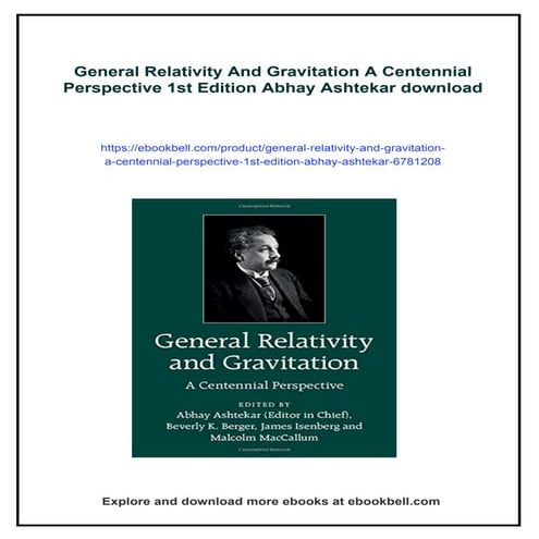 General Relativity And Gravitation A Centennial Perspective 1st Edition ...