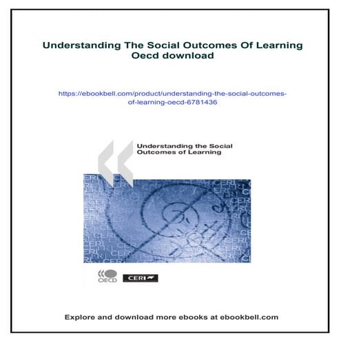 Understanding The Social Outcomes Of Learning Oecd | PDF
