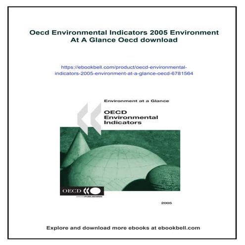 Oecd Environmental Indicators 2005 Environment At A Glance Oecd | PDF