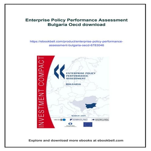 Enterprise Policy Performance Assessment Bulgaria Oecd | PDF