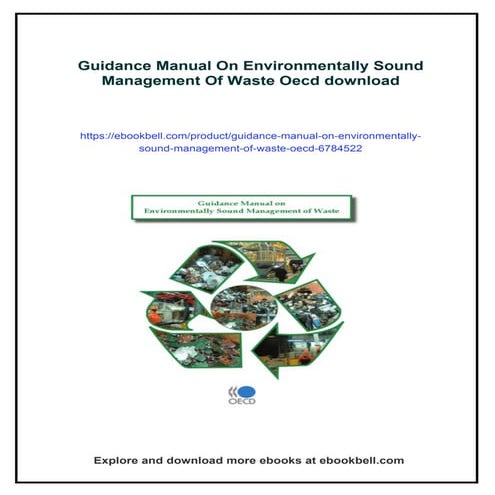 Guidance Manual On Environmentally Sound Management Of Waste Oecd | PDF