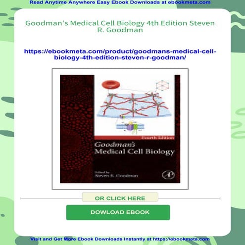Goodman's Medical Cell Biology 4th Edition Steven R. Goodman | PDF