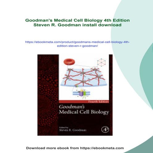 Goodman's Medical Cell Biology 4th Edition Steven R. Goodman | PDF