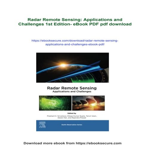 Radar Remote Sensing: Applications and Challenges 1st Edition- eBook PDF | PDF