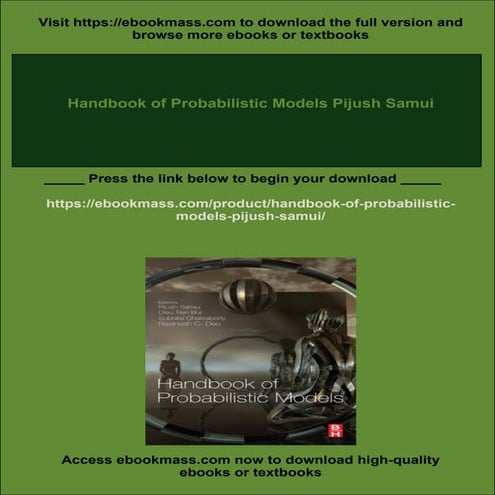 Handbook of Probabilistic Models Pijush Samui | PDF