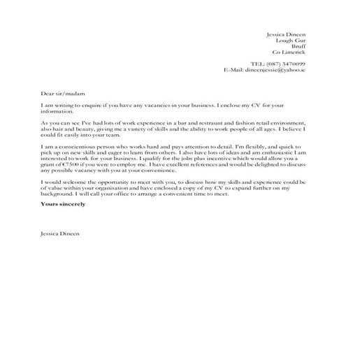 1. Job Subsidy Letter (1) | DOC