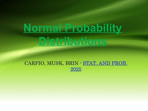 Chapter 2 Understanding The Normal Curve Distribution Ppt