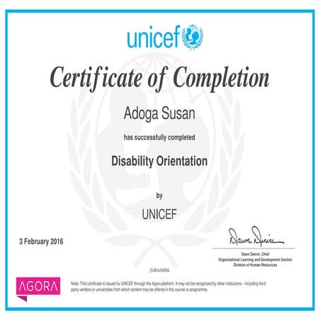 Disability_Orientation_Course certificate - All staff orientation on ...