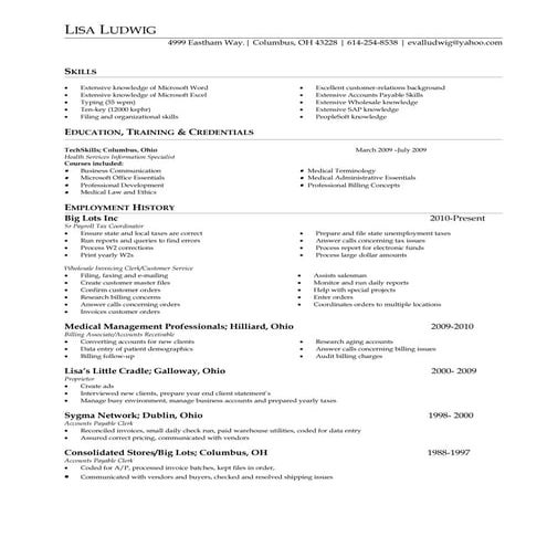 Resume Eva Lisa Ludwig | DOC