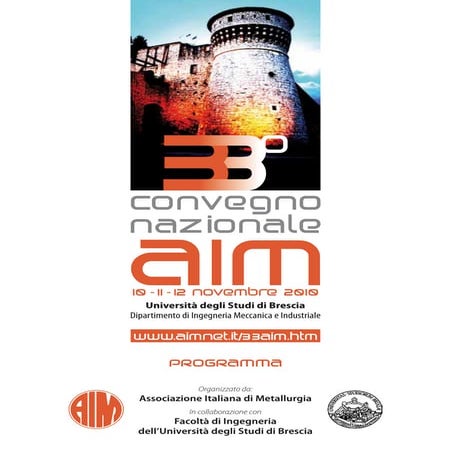 Programma 33° Conferenza AIM - Associazione Italiana di Metallurgia ...