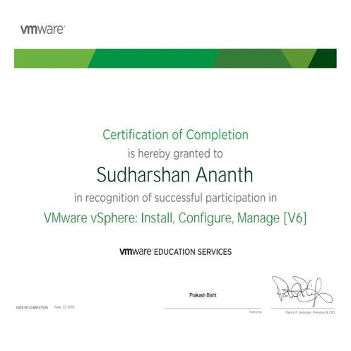 certificate-vsphere ICM 6.0 | PDF