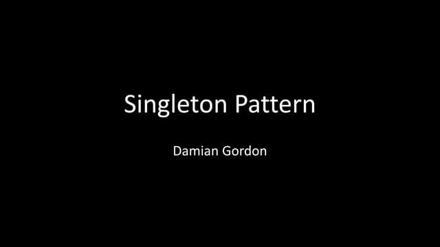 Python Singleton Pattern Ppt 0297