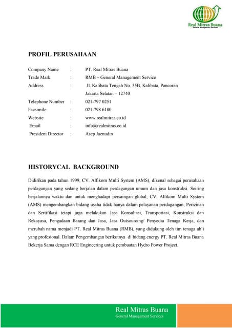 Company profile cv. hanskapa | PPTX