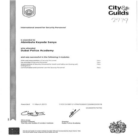 Dps certificate | PDF