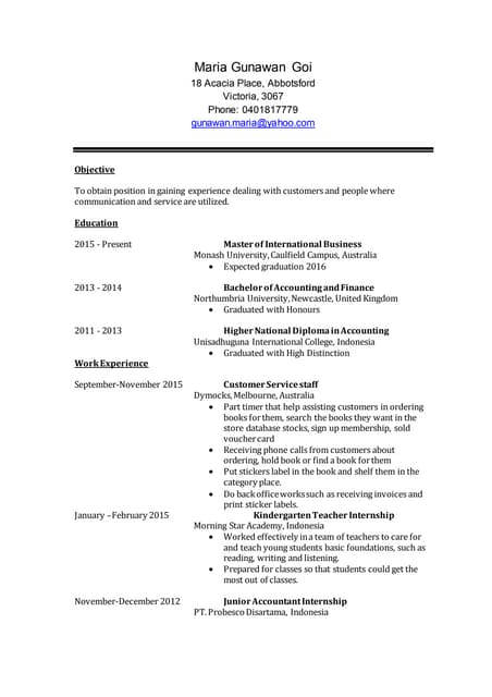 CV IN ENGLISH | PDF