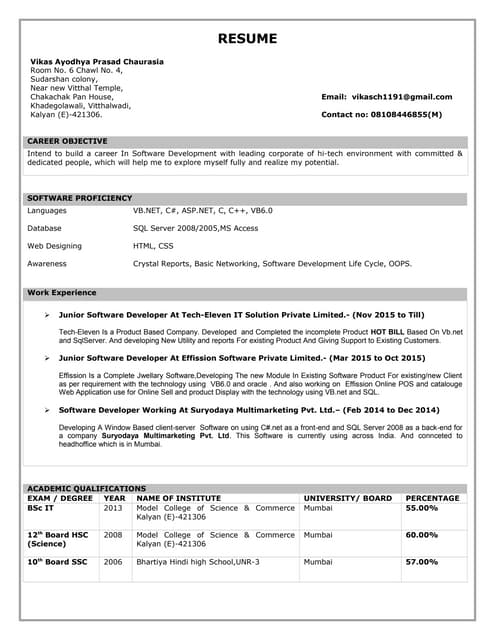 Kanhaiya Resume | DOC | Databases | Computer Software and Applications
