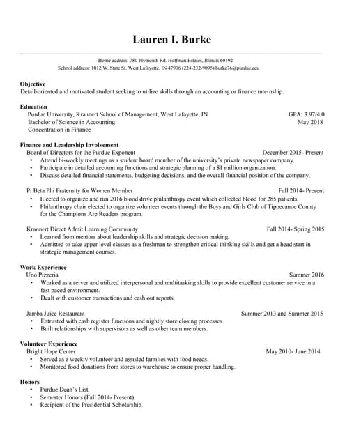 Lydia Ogren Resume | PDF