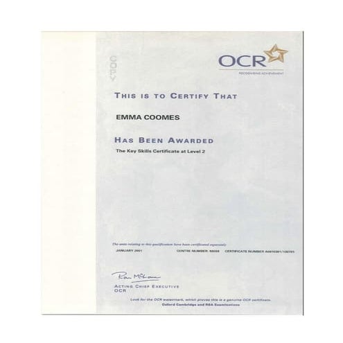 Key Skills certificate | PDF