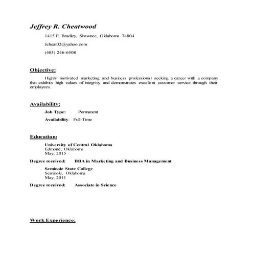 Jeff's Resume Second | DOCX