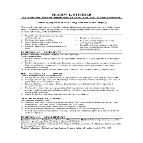 Functional resume 2016 | PDF