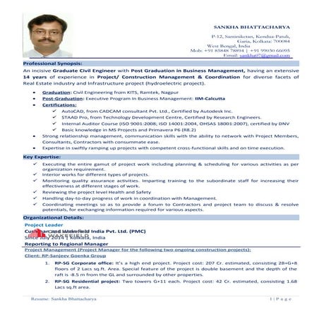 Resume_Sankha Bhattacharya 020816 | PDF