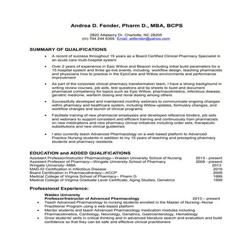 Andrea Resume 8-15 | DOC