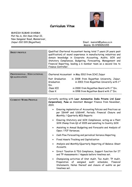 CV Atul goyal 1 page | PDF