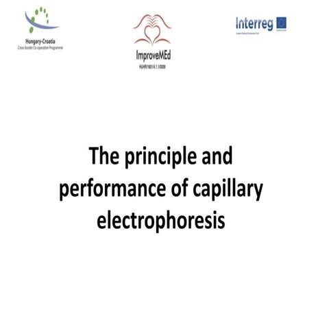 The principle and performance of capillary electrophoresis | PPTX