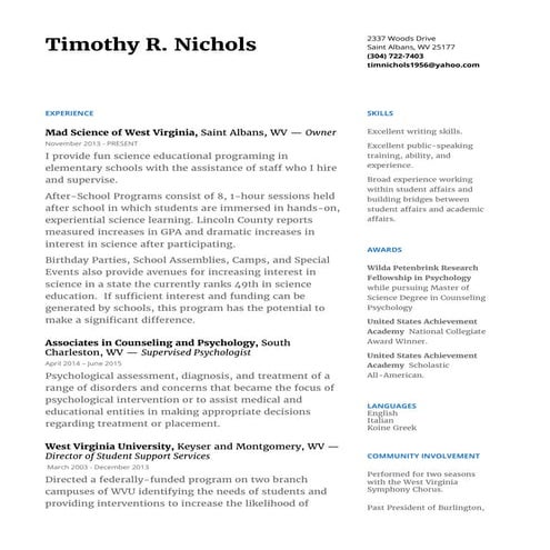 updated vitae 7-20-2016 | PDF