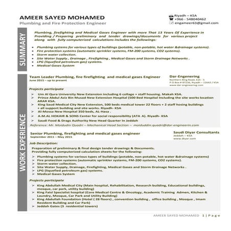 Eng. Ameer Sayed Mohamed - Curriculum Vitae | PDF