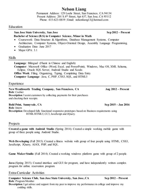 Resume_2.0 | DOC | Business Banking & Finance | Business
