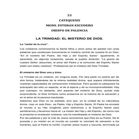 33 la trinidad el misterio de dios | PDF