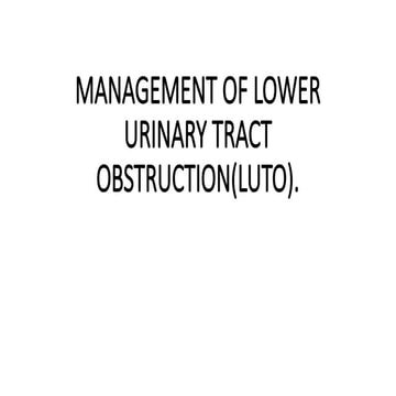 33 MANAGEMENT OF LOWER URINARY TRACT OBSTRUCTION.pptx