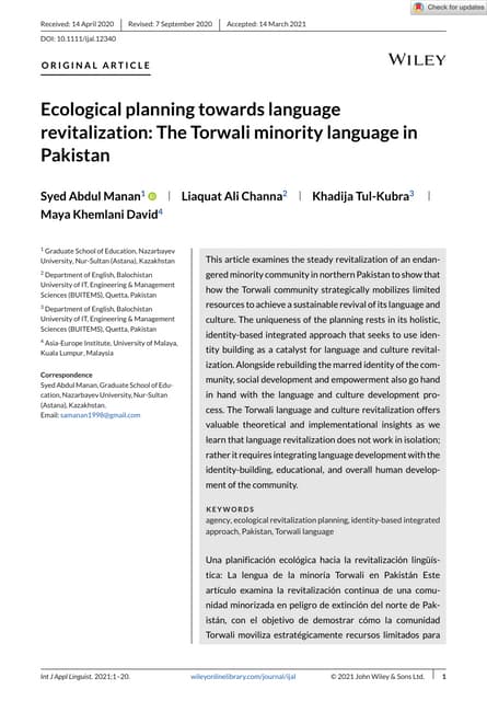 Language Documentation Accessibility in Indigenous Languages: A Study ...