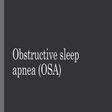 OSA Obstructive Sleep Apnea Rheumatology Internal Medicine .pptx