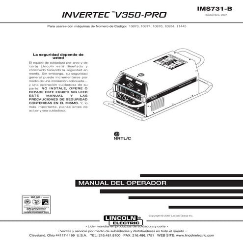 invertec v350-pro | PDF