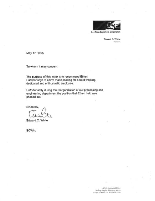 Letter of Recommendation - Applied Proactive Technologies | PDF