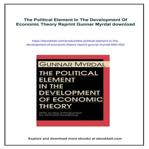 The Political Element In The Development Of Economic Theory Reprint ...