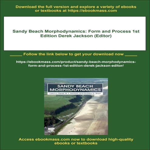 Sandy Beach Morphodynamics: Form and Process 1st Edition Derek Jackson (Editor) | PDF