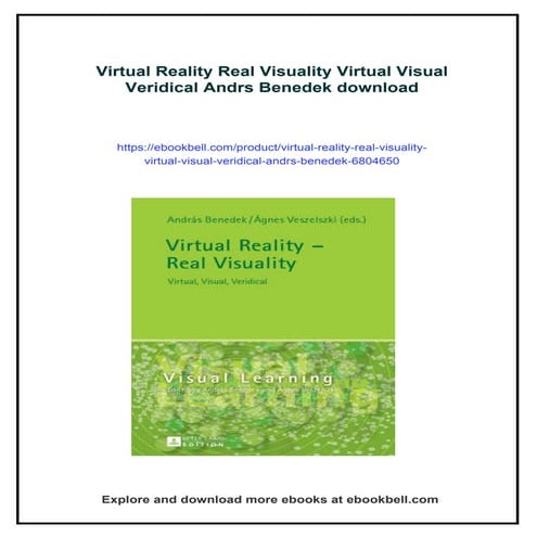 Virtual Reality Real Visuality Virtual Visual Veridical Andrs Benedek | PDF