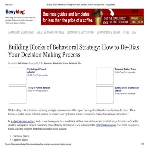 [Whitepaper] Building Blocks of Behavioral Strategy: How to De-Bias ...